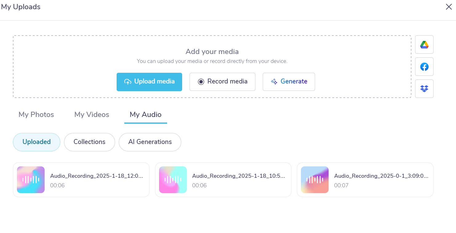 Can I add audio clips to image designs as well? – PosterMyWall Help Center