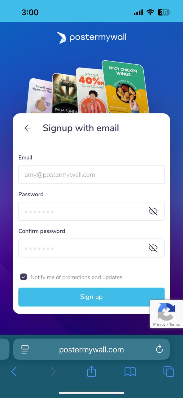 How do I sign up to PosterMyWall? – PosterMyWall Help Center