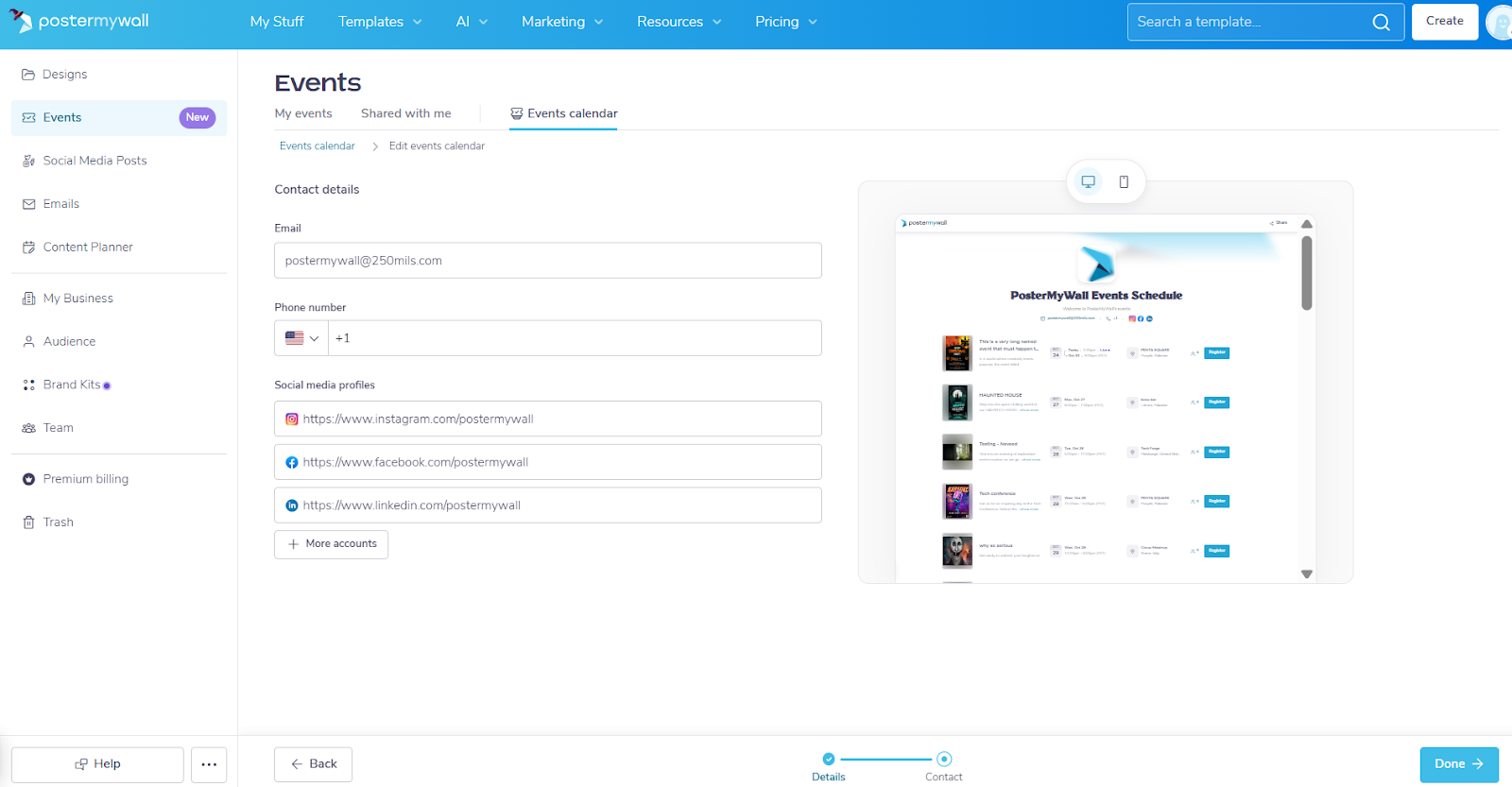 How to create an events calendar? – PosterMyWall Help Center